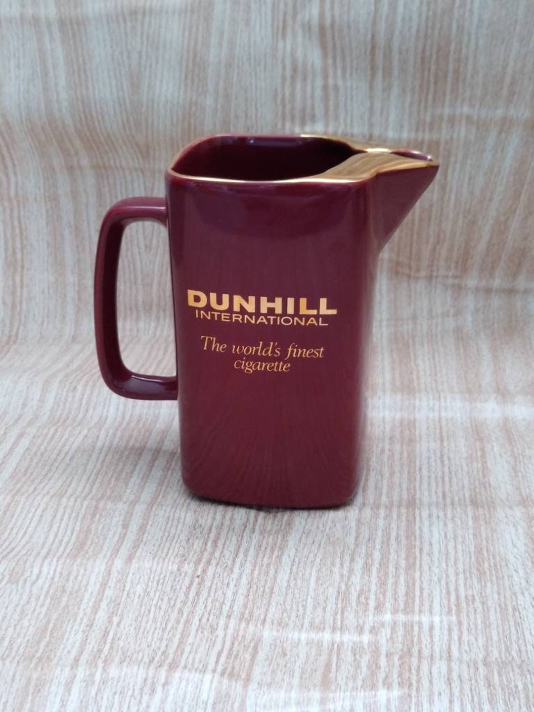 DUNHILL International Wade Dar Red Burgundy Pitcher Jug Vintage Gift ...