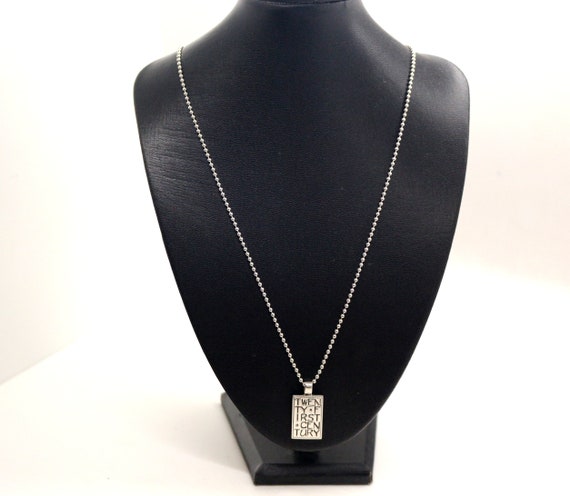 Sterling Silver INGOT Dog Tag Bar Millennium 1999 200… - Gem