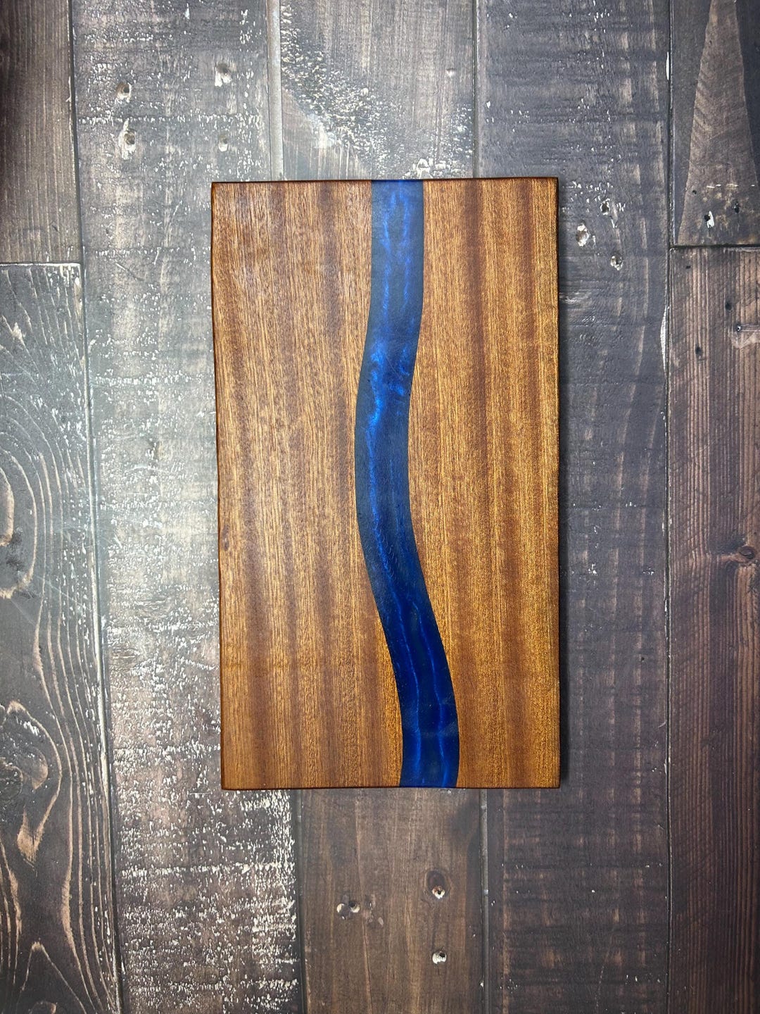 Sapele River Board in Blue - Etsy