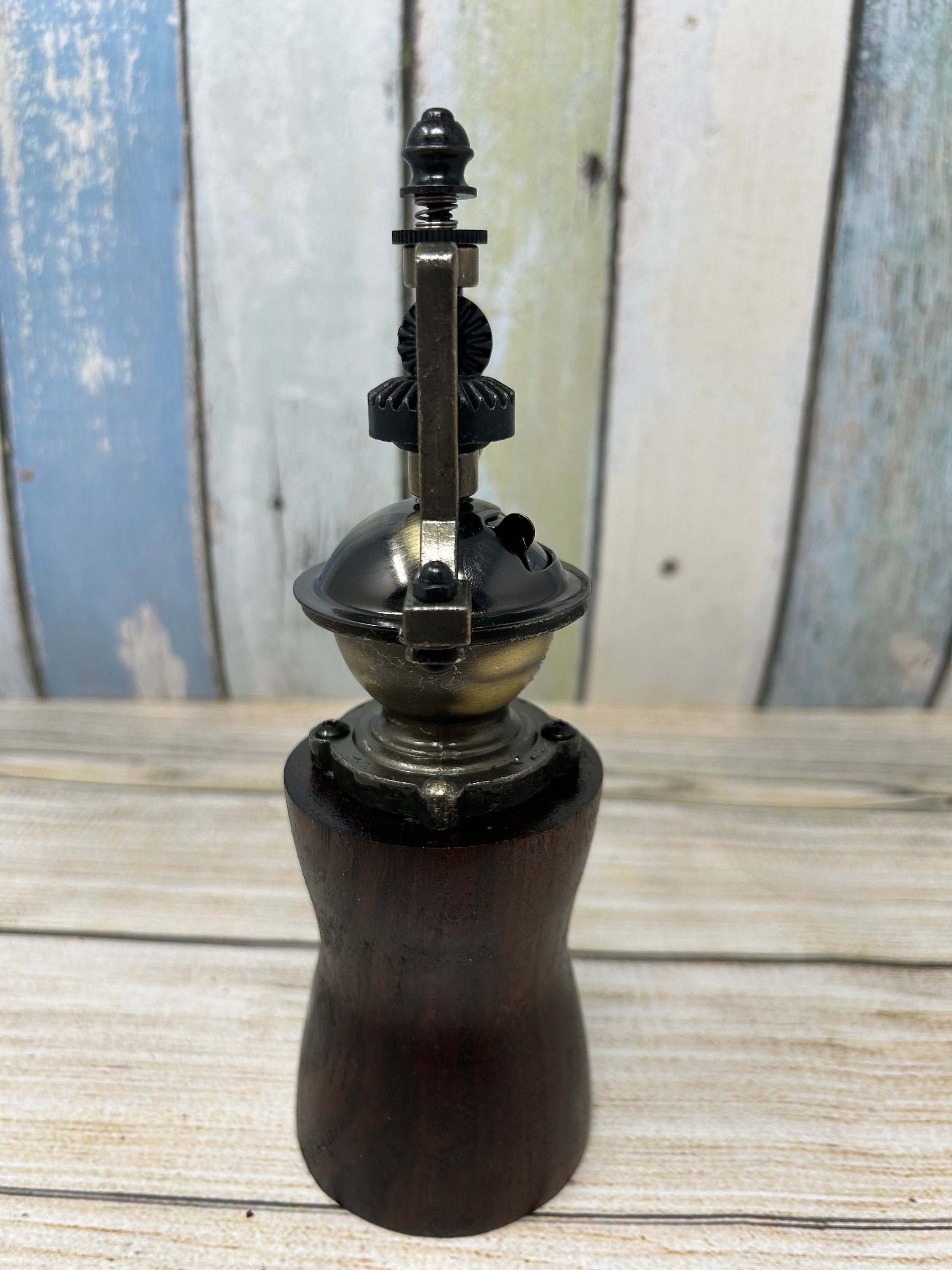 Walnut and Brass Antique Pepper Mill - Etsy