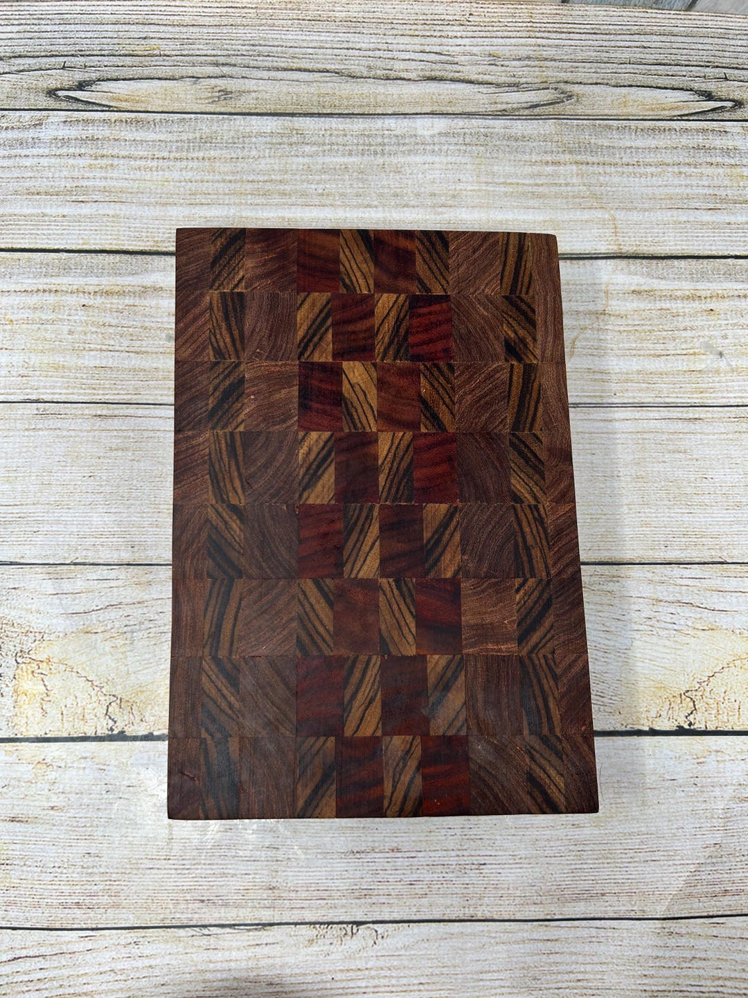 Mesquite , Padauk, and Zebrawood End Grain Cutting Board - Etsy