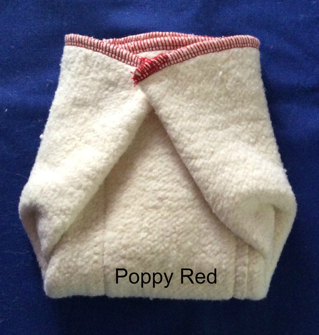 Hemp Organic Cotton Fleece Prefolds 10 X 12 Poppy Red Trim - Etsy