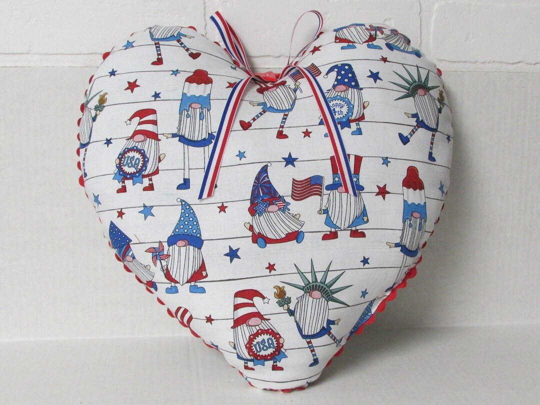 Patriotic Gnomes Design Pillow, Kid's Pillow, Holiday Pillow, Birthday ...