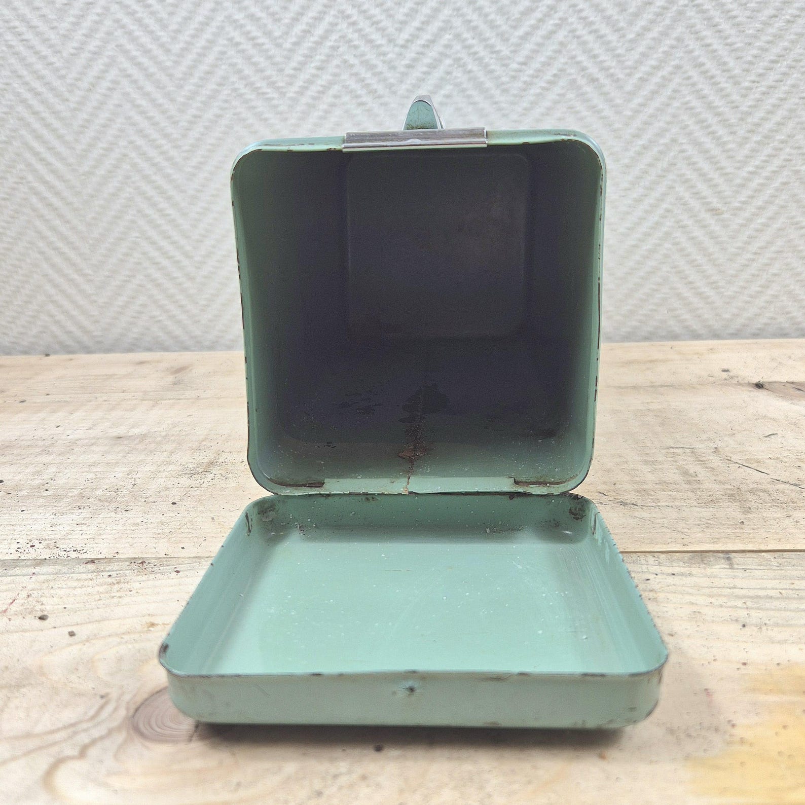 Metal Cake BOX Carrier DUTCH Cookie Container Lunch Bin Food Storage ...