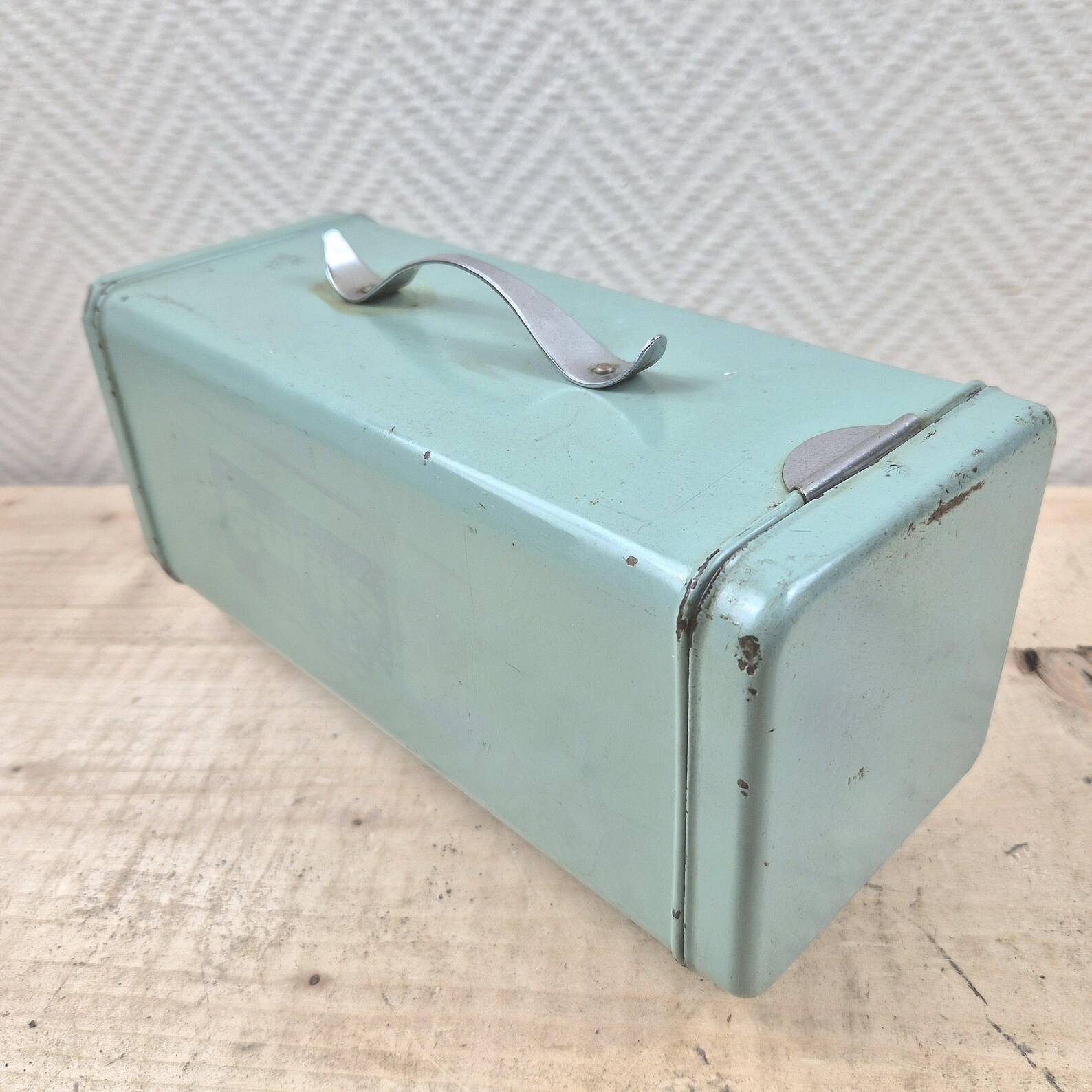 Metal Cake BOX Carrier DUTCH Cookie Container Lunch Bin Food Storage ...
