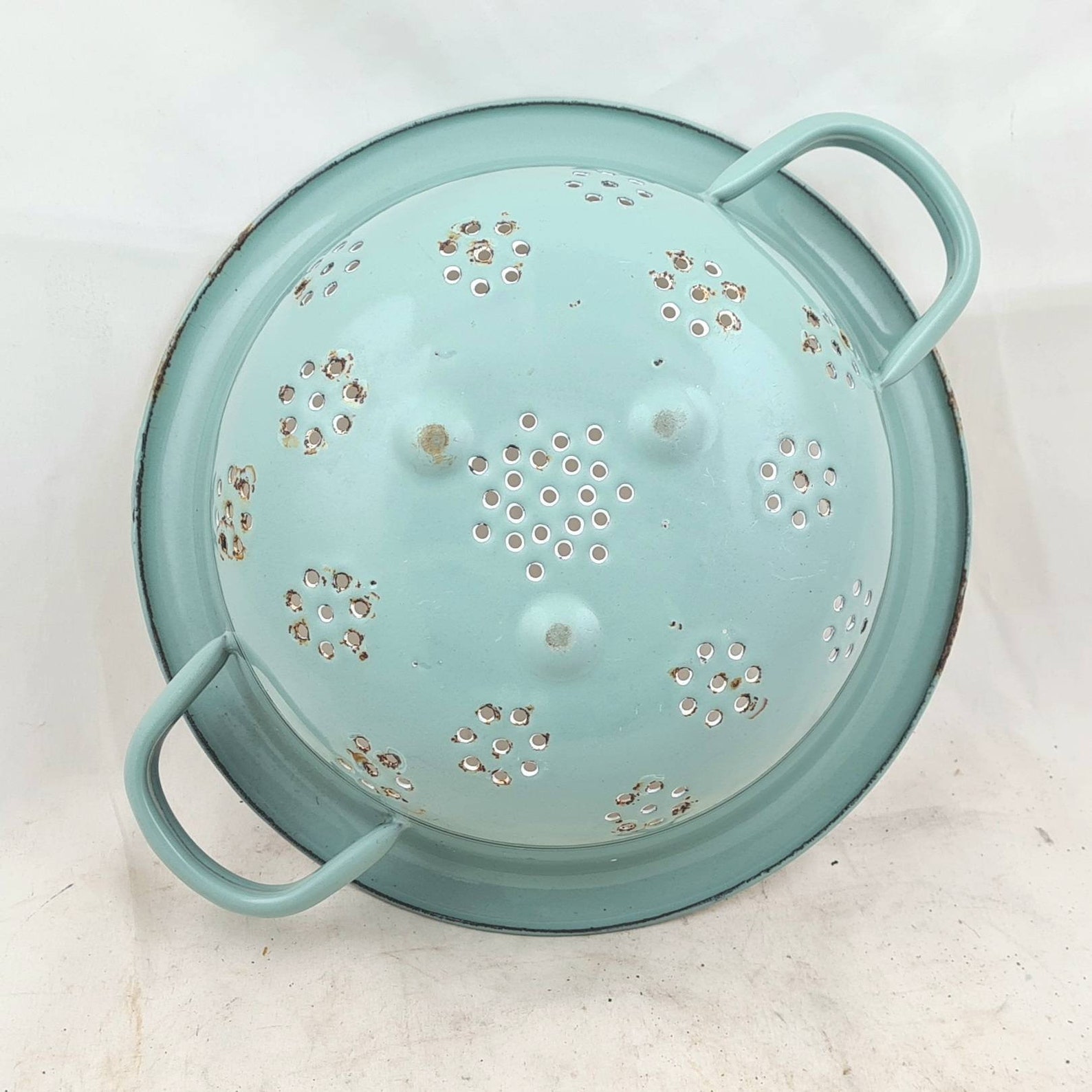 VINTAGE Dutch COLANDER Enamel Mintgreen Enamelware Graniteware - Etsy
