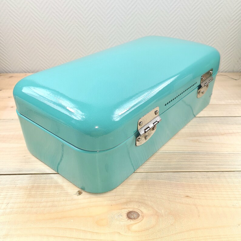 Enamel BREAD BOX DUTCH Enamelware Breadbox Large Boite a Pain Enamel ...