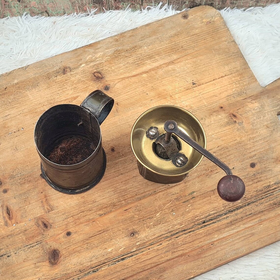 Antique Coffee Grinder Round Mill Moulin Cafe Molinillo Caffe | Etsy