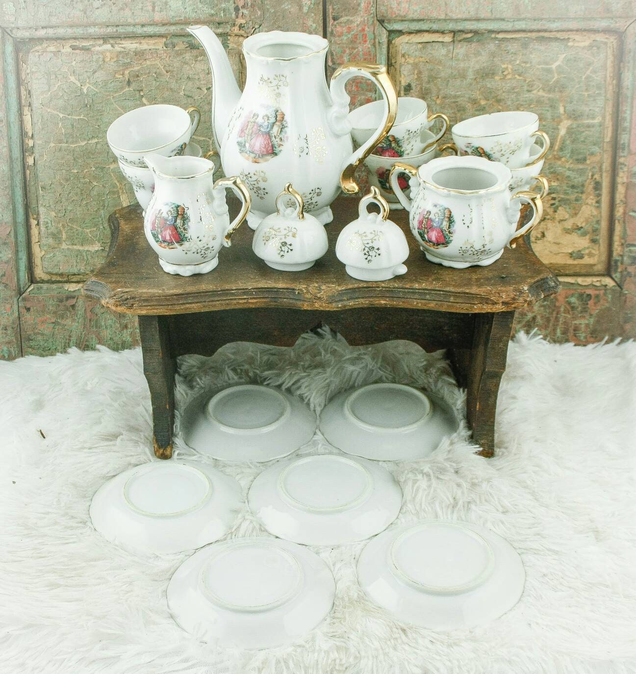 Vintage Coffee Set Limoges Scenery Pot Sugar Creamer Coffee - Etsy