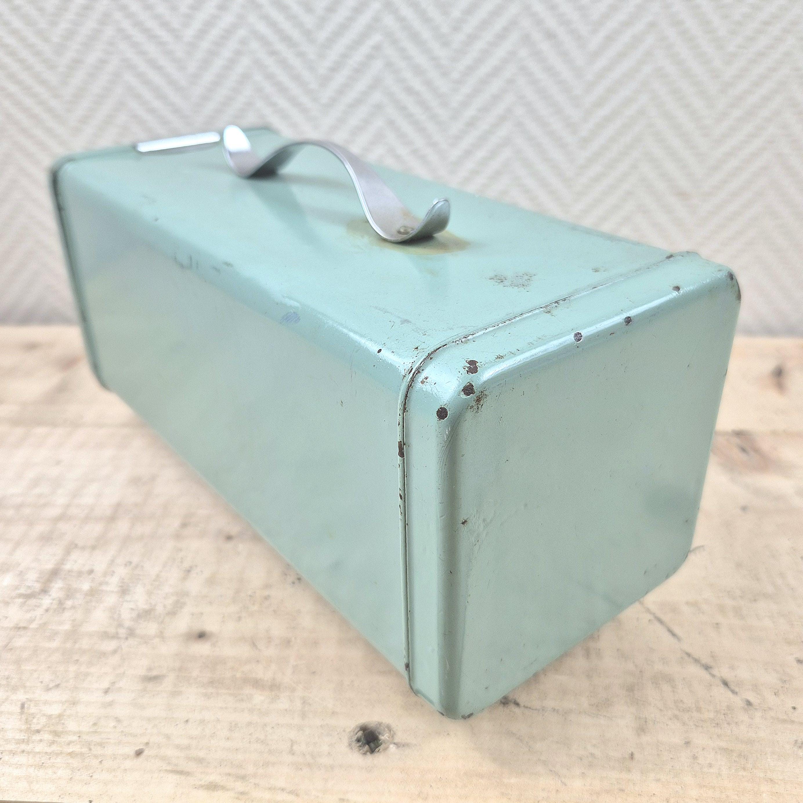 Metal Cake BOX Carrier DUTCH Cookie Container Lunch Bin Food Storage ...