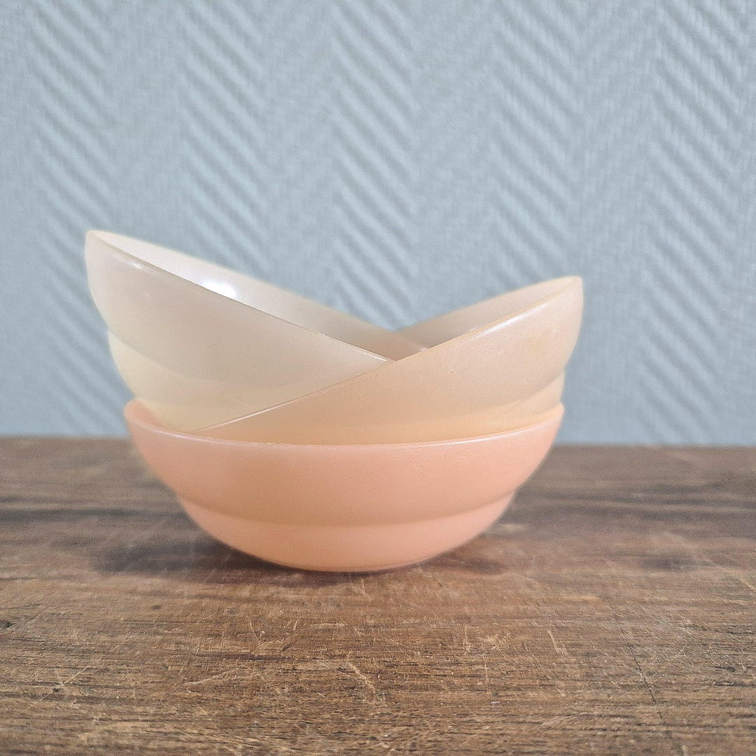 3 Pc Set Tupperware Vintage Retro Plastic Bowls Colorful Pastel Dish ...