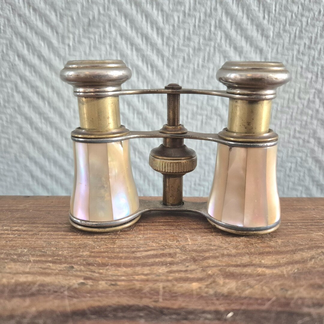 Antique Mother of Pearl Brass Opera Glasses French Opera Viewer - Etsy
