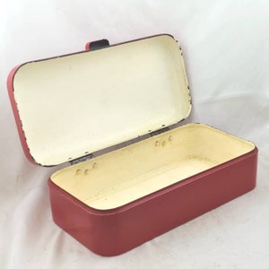 Enamel BREAD BOX Dutch Enamelware Breadbox Large Red Boite a Pain ...