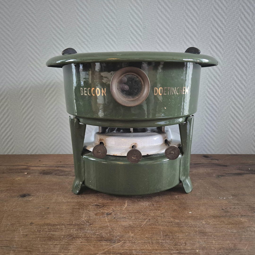 Vtg.beccon Enamelware Stove Kerosene 3-wick Enamel Camping Cooker ...