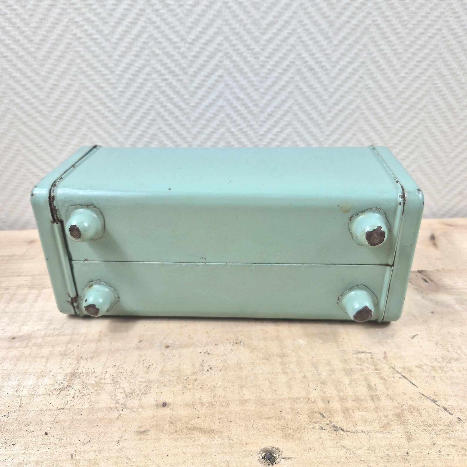 Metal Cake BOX Carrier DUTCH Cookie Container Lunch Bin Food Storage ...