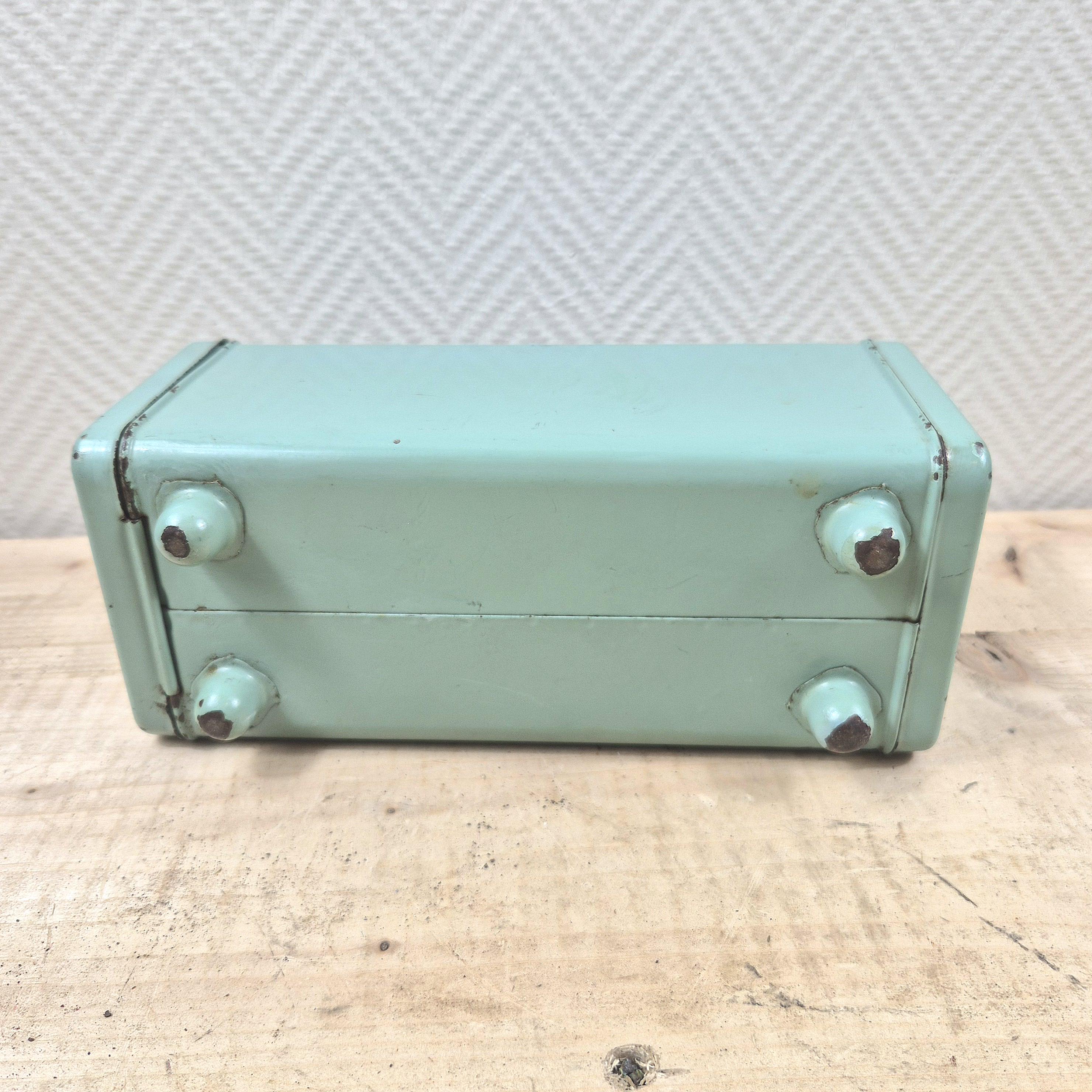 Metal Cake BOX Carrier DUTCH Cookie Container Lunch Bin Food Storage ...