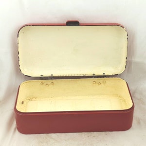 Enamel BREAD BOX Dutch Enamelware Breadbox Large Red Boite a Pain ...