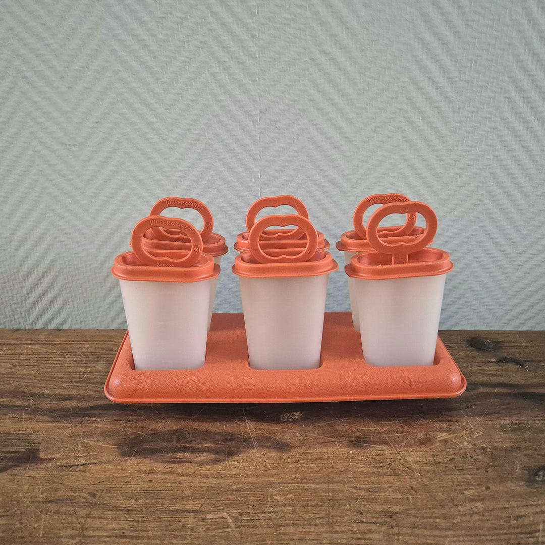 Vintage Tupperware Ice Pops 6 Popsicle Molds With Stand Tray - Etsy