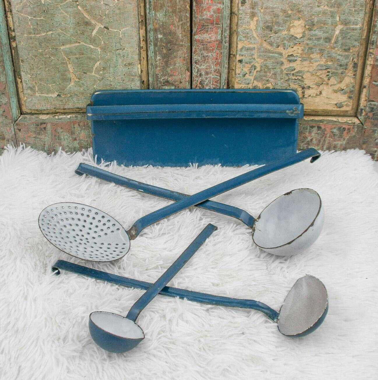 Vtg Enamel Spoon Utensils Rack With Spoons Enamelware Wall - Etsy Australia