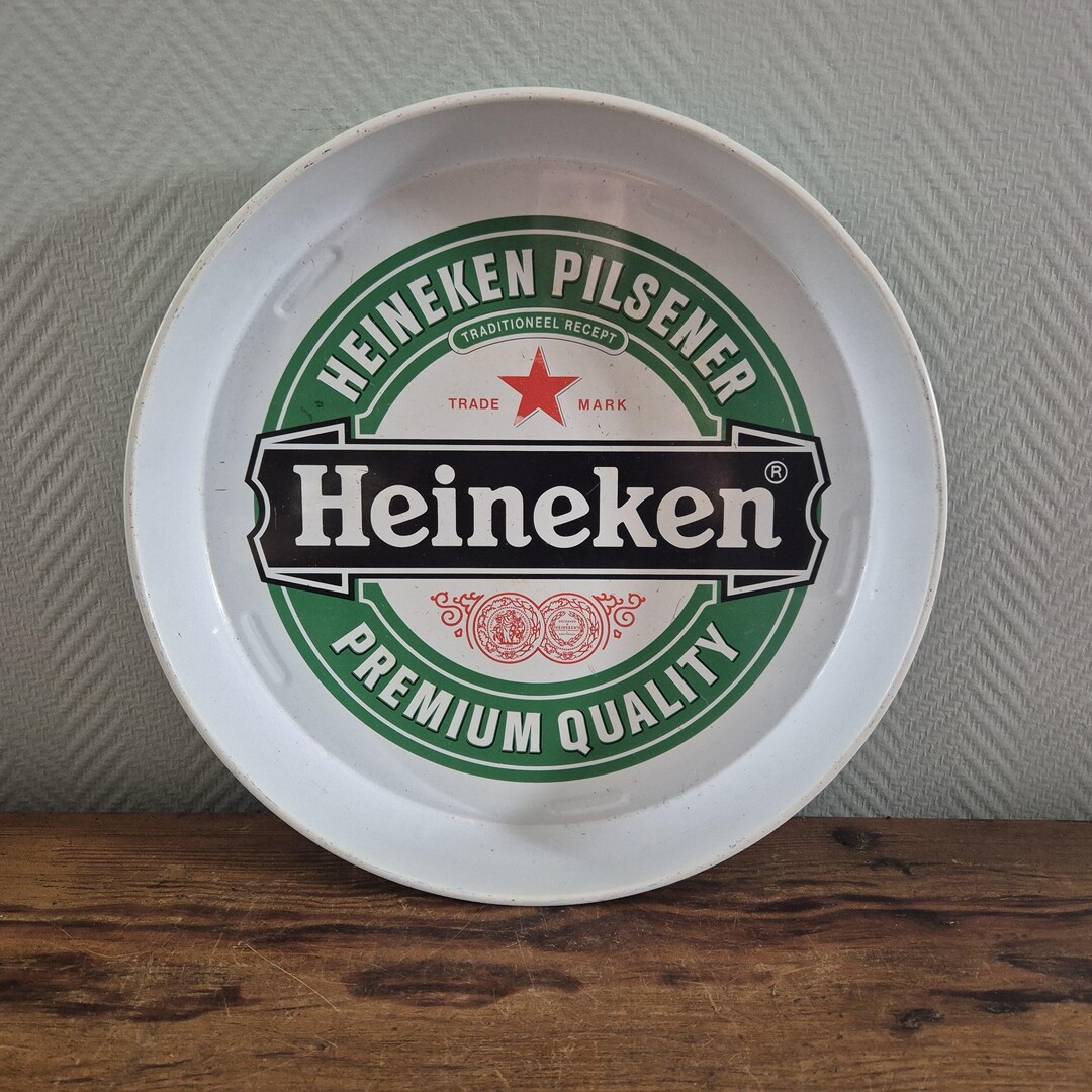 Vintage HEINEKEN Beer Advertising Metal Tin Serving Tray Tray - Etsy