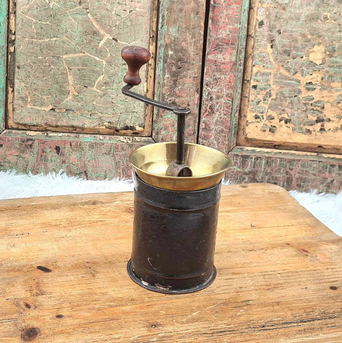 Antique Coffee Grinder Round Mill Moulin Cafe Molinillo Caffe | Etsy