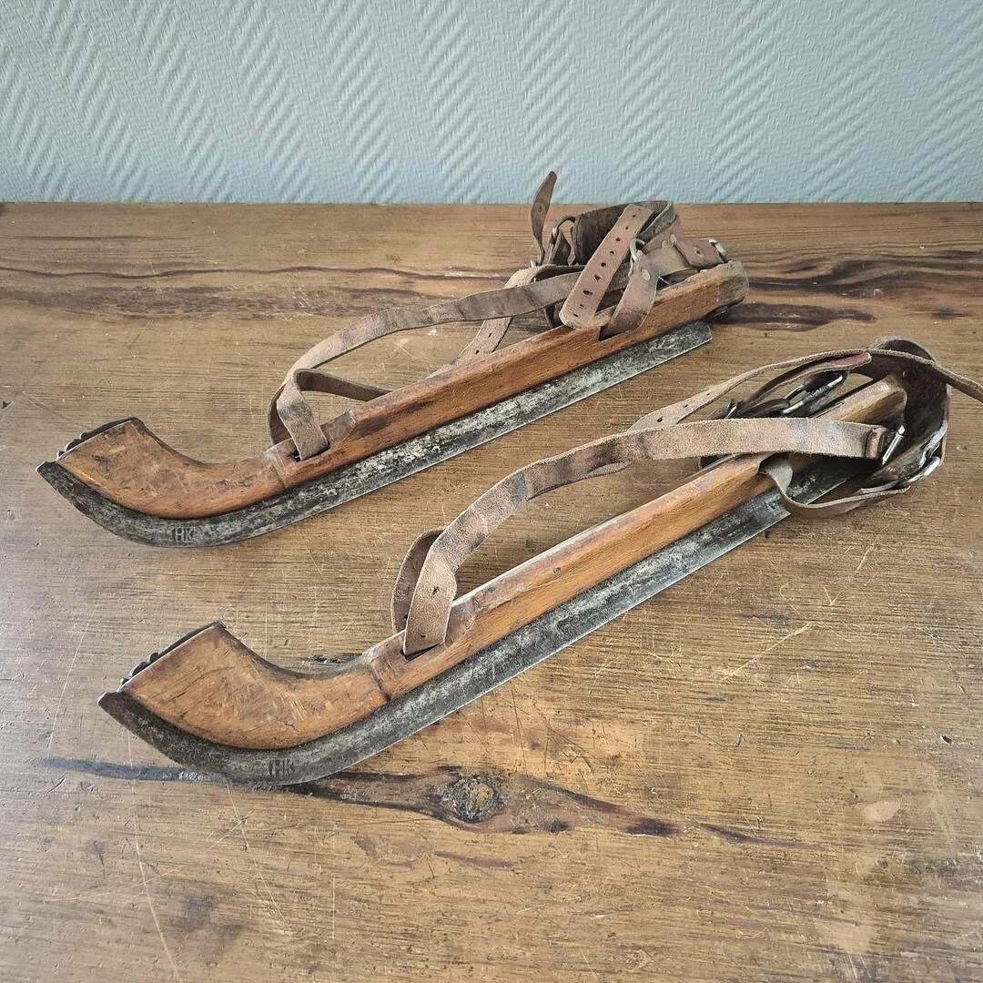 Antique Early 1900s Dutch Primitive Handmade Ice Skates by H.kroon ...