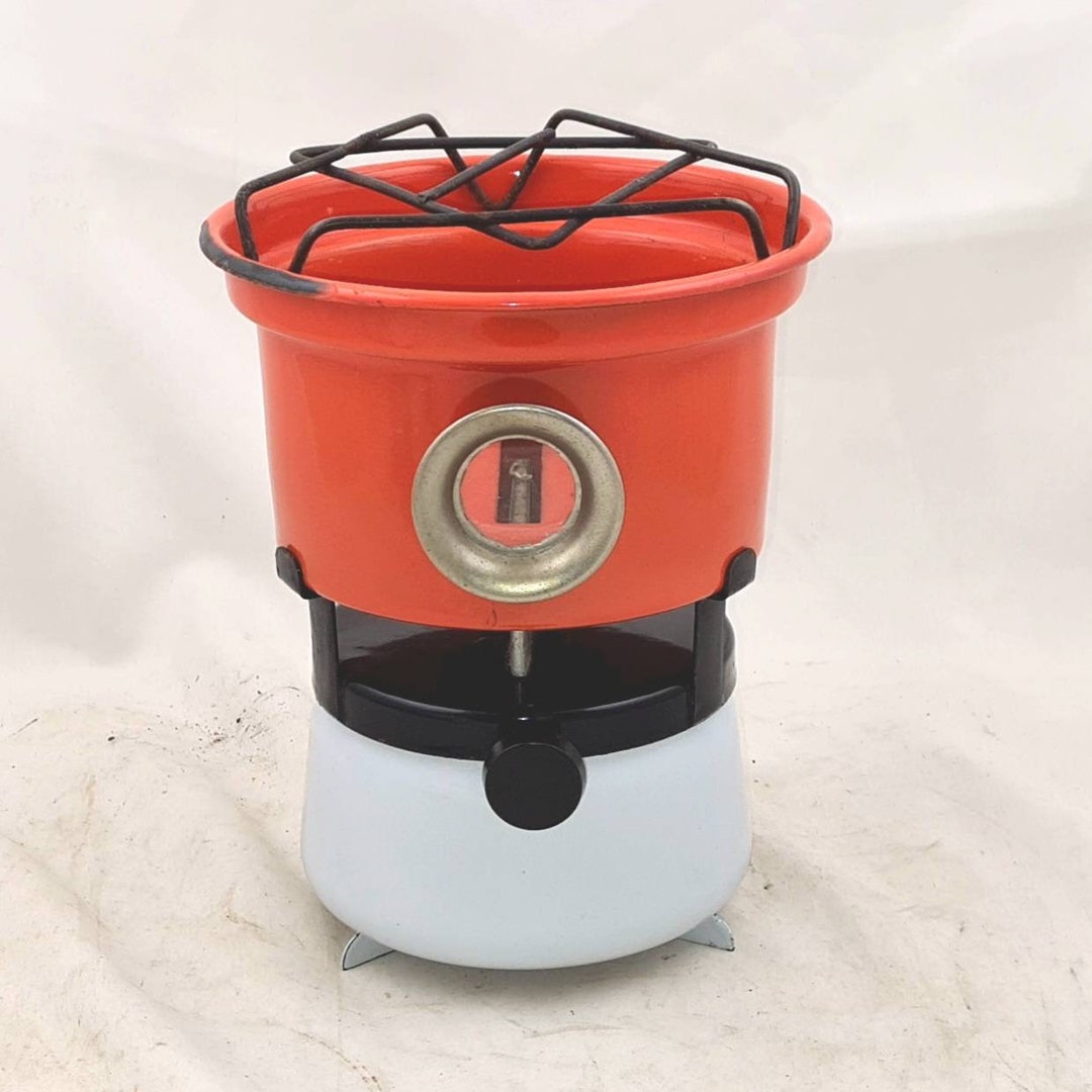 Vtg. Enamelware Kerosene Stove Enamel Cooker Paraffin Burner Red ...