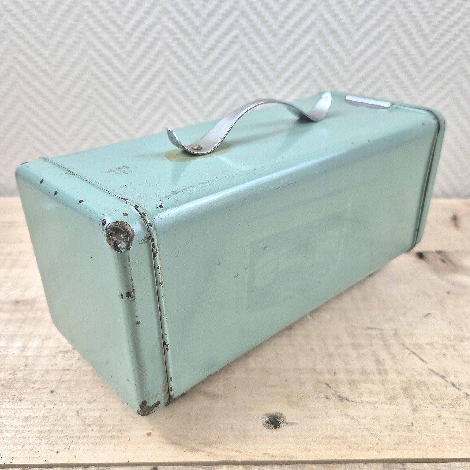 Metal Cake BOX Carrier DUTCH Cookie Container Lunch Bin Food Storage ...