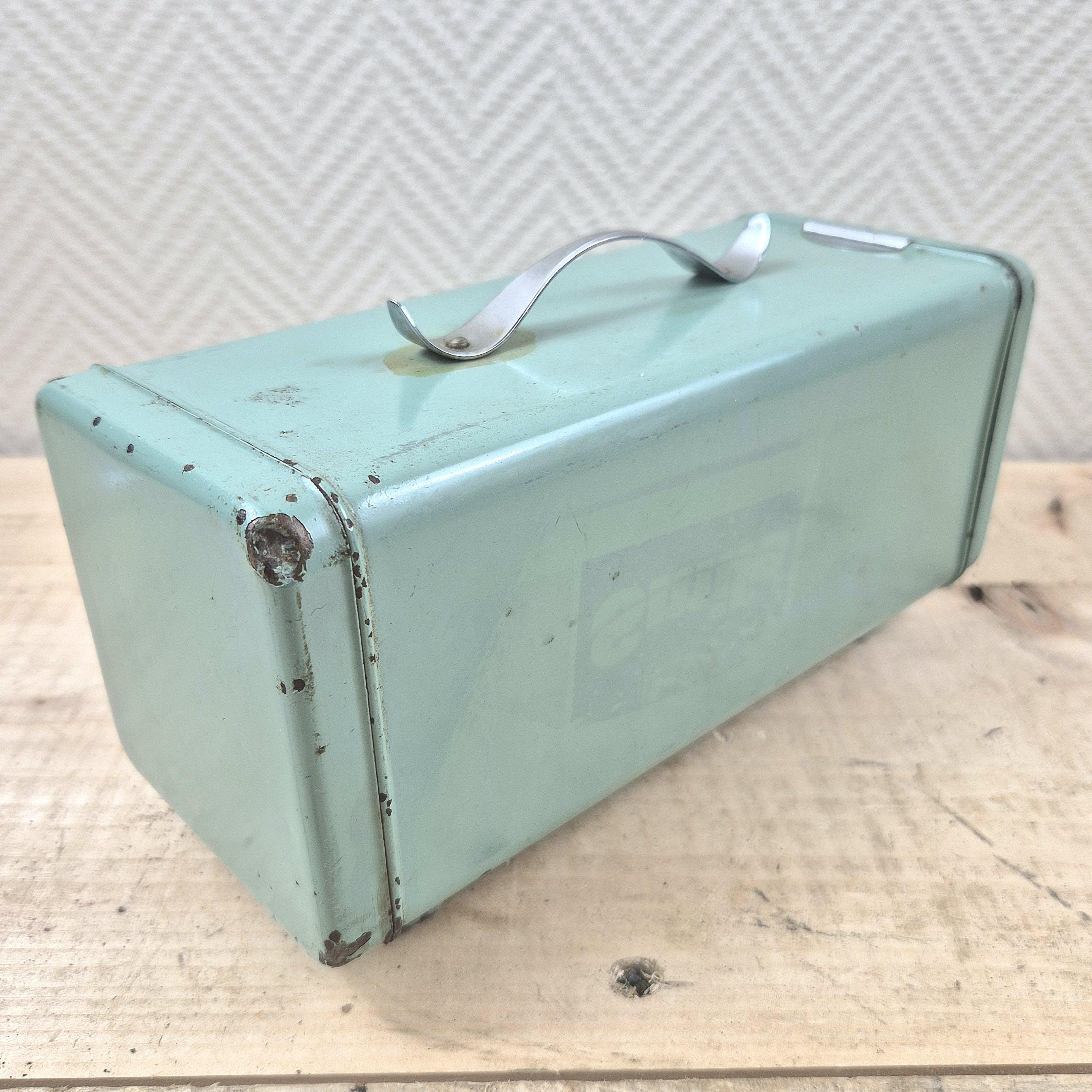 Metal Cake BOX Carrier DUTCH Cookie Container Lunch Bin Food Storage ...