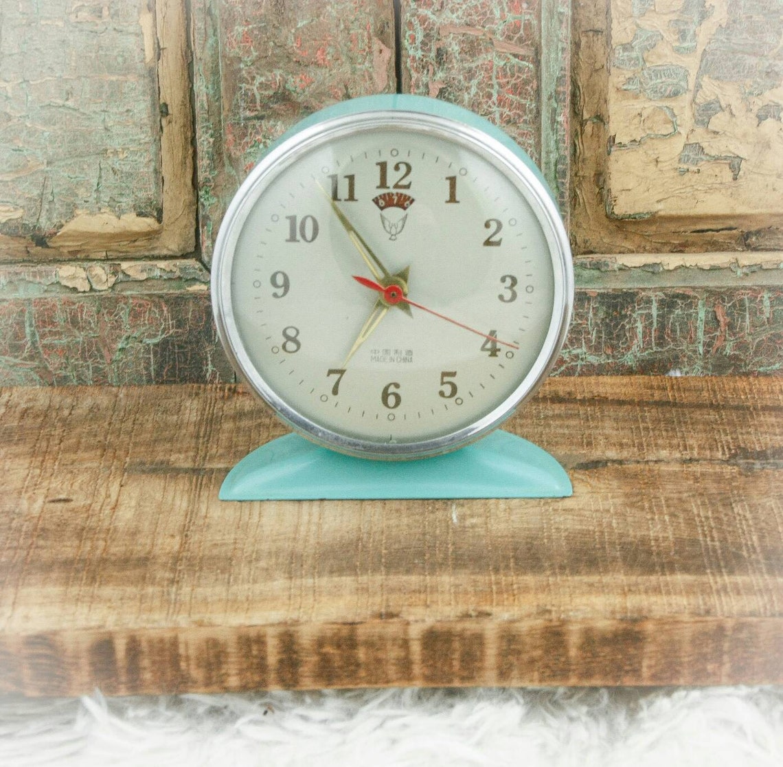 Vintage Alarm Clock Mechanical Wind up white Dove | Etsy