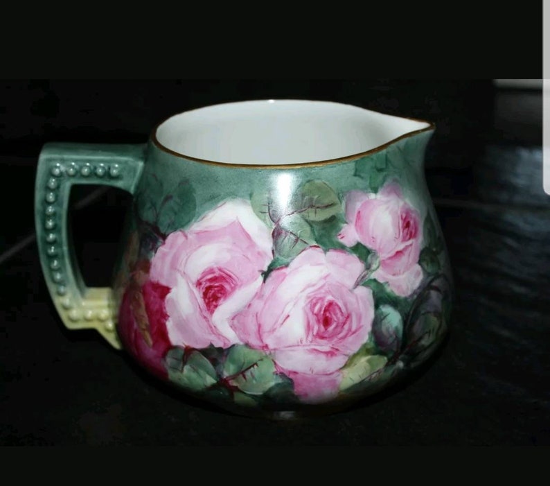 Antique JEAN POUYAT Limoges Cider Lemonade Pitcher JPL Water - Etsy