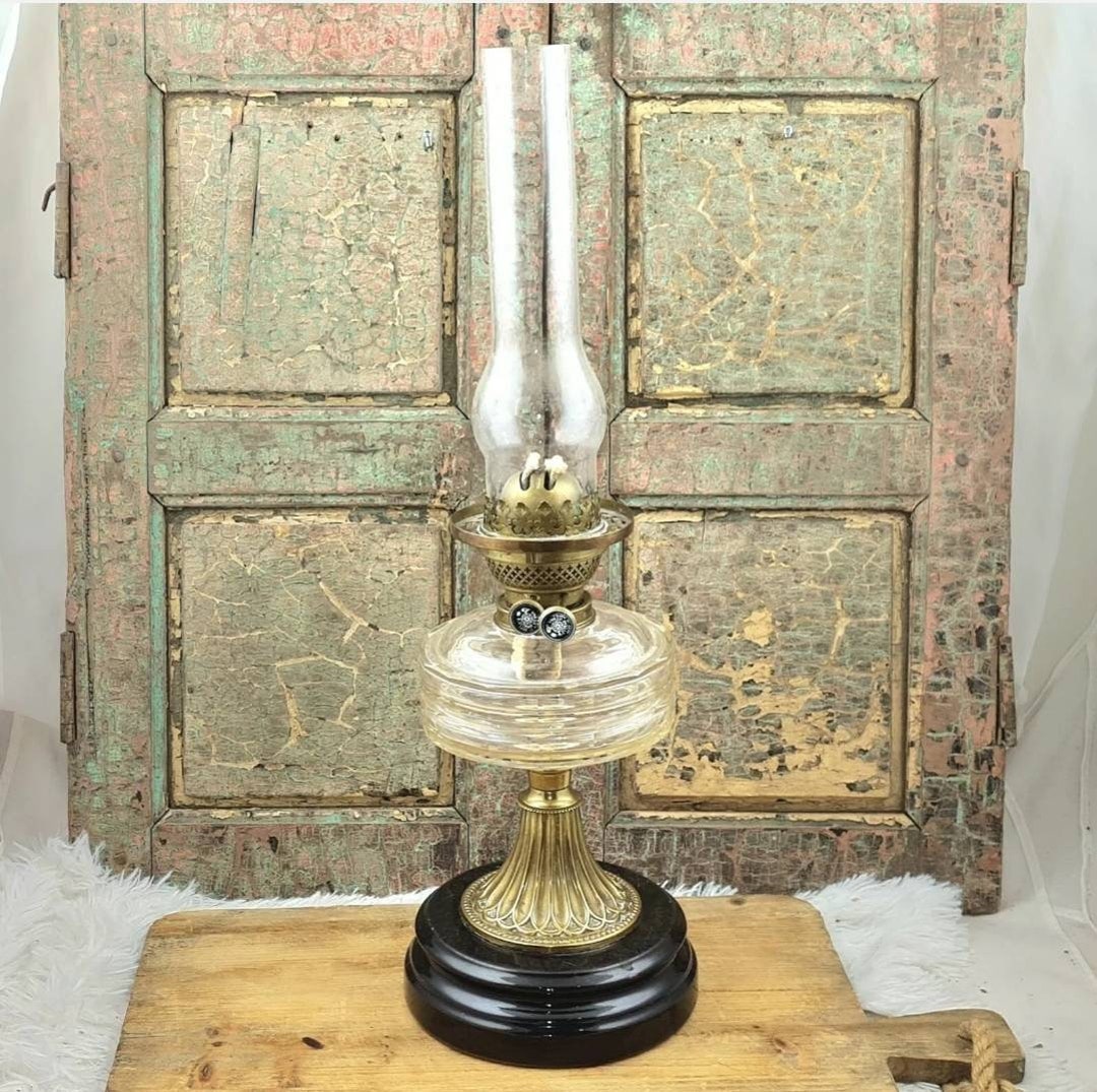 Antique R. DITMAR Vienna Oil Lamp Kerosene Paraffin Light Double Wick ...