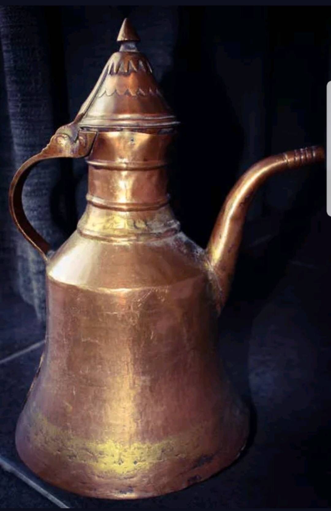 Antique Middle Eastern Persian Islamic Kettle Water Coffee Tea Pot ...