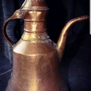 Antique Middle Eastern Persian Islamic Kettle Water Coffee Tea Pot ...