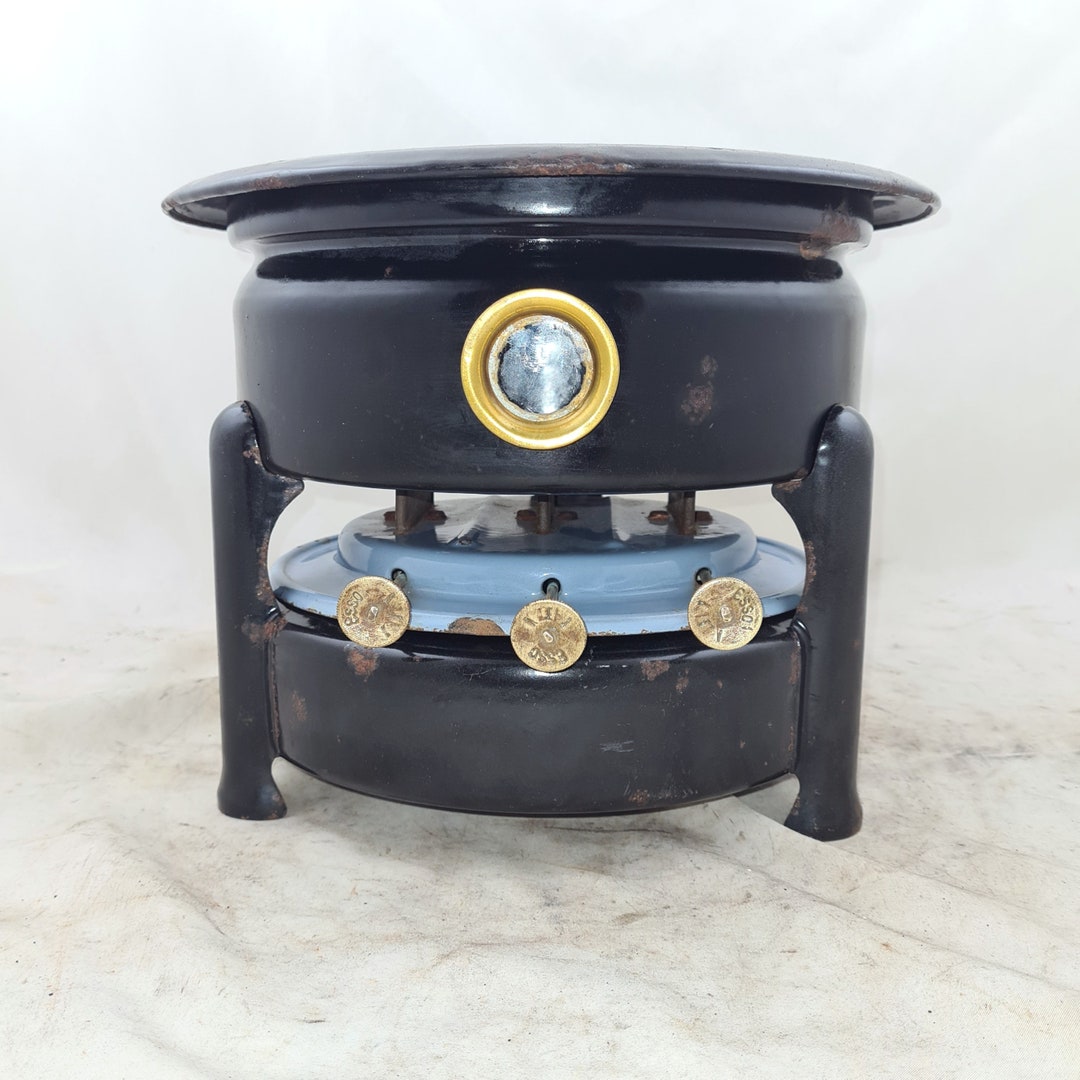 ESSO Enamelware Stove Kerosene 3-wick Enamel Camping Cooker Paraffin ...