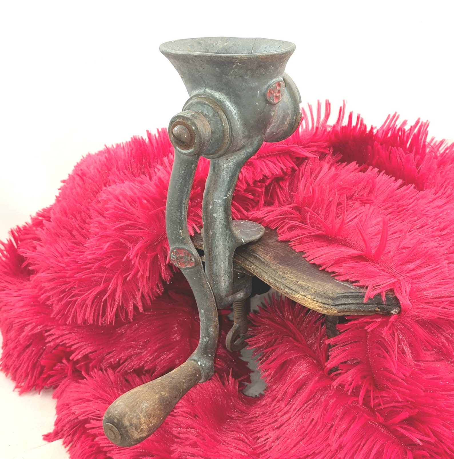 Antique SPONG National 25 Meat Mincer Grinder Clamp on Mill Gehaktmolen ...