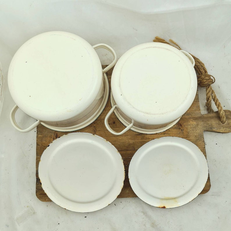 Vintage Dutch Enamelware Pan Set Camping Cookware Enamel - Etsy