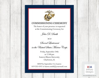 Commissioning Ceremony Invitation, Military Invitation - Etsy