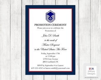 Army Promotion Ceremony Invitation, Printable Army Promotion Invitation ...