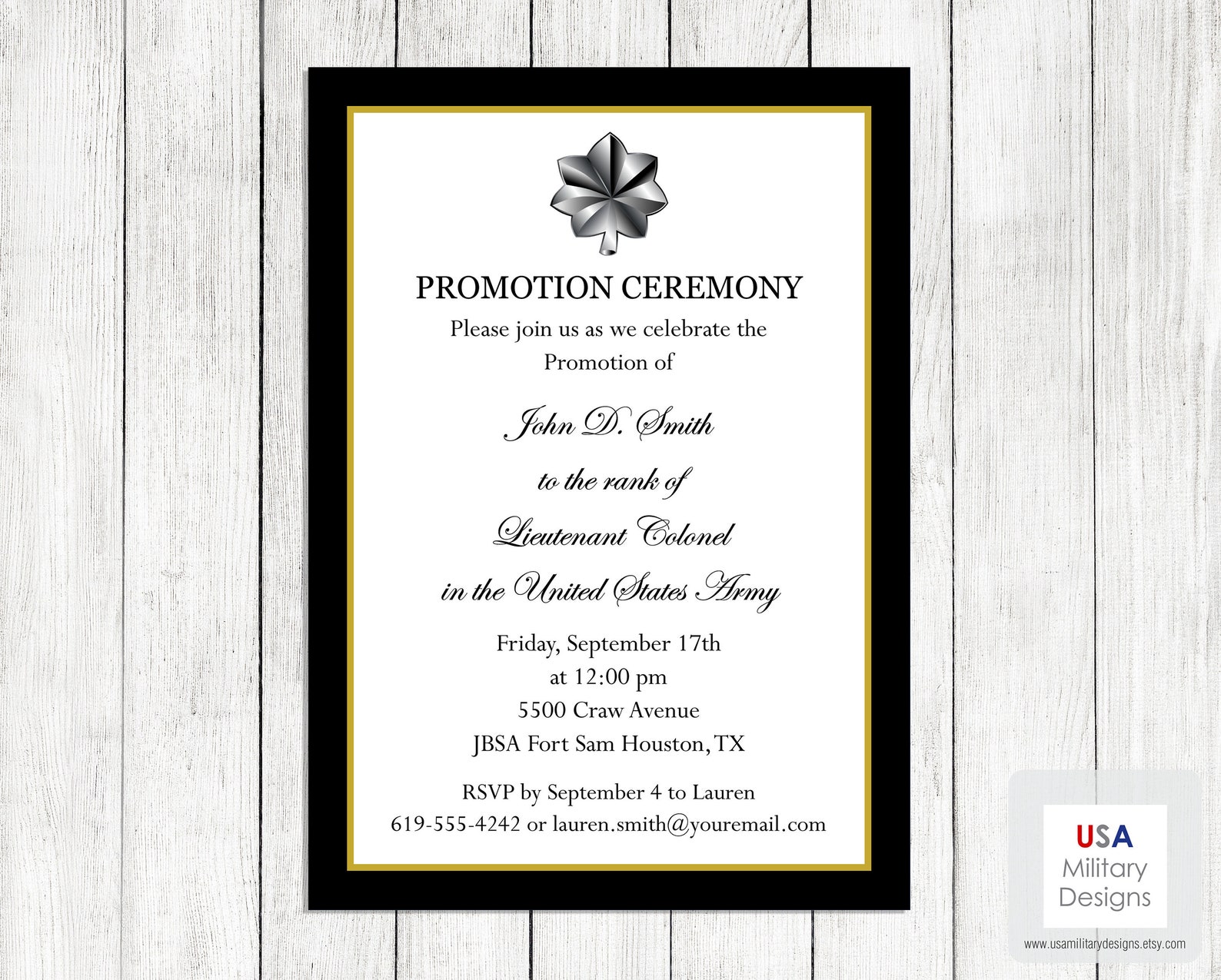 Army Promotion Ceremony Invitation, Printable Army Promotion Invitation ...