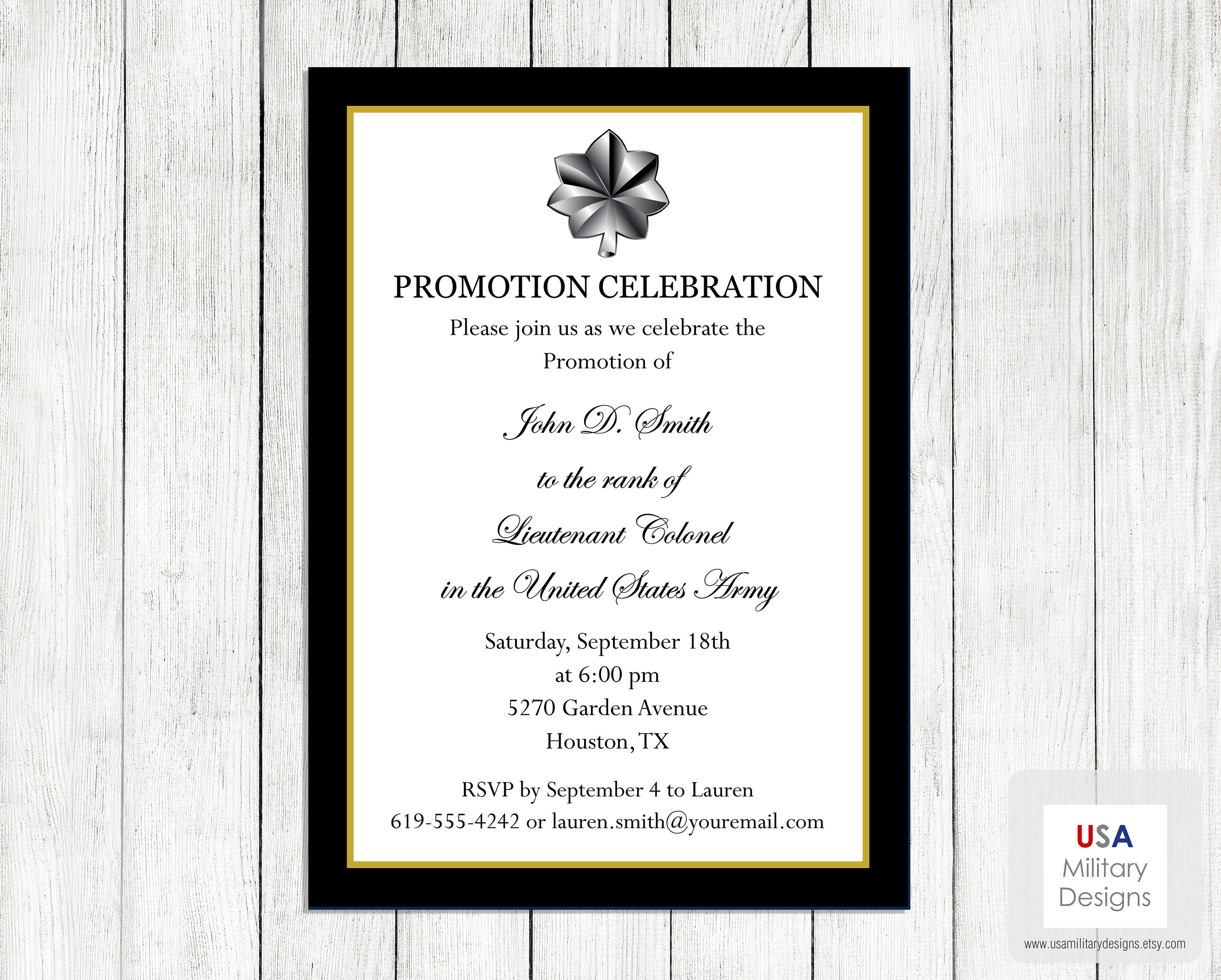 Army Promotion Celebration Invitation, Printable Army Promotion ...