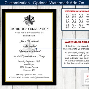 Army Promotion Celebration Invitation, Printable Army Promotion ...