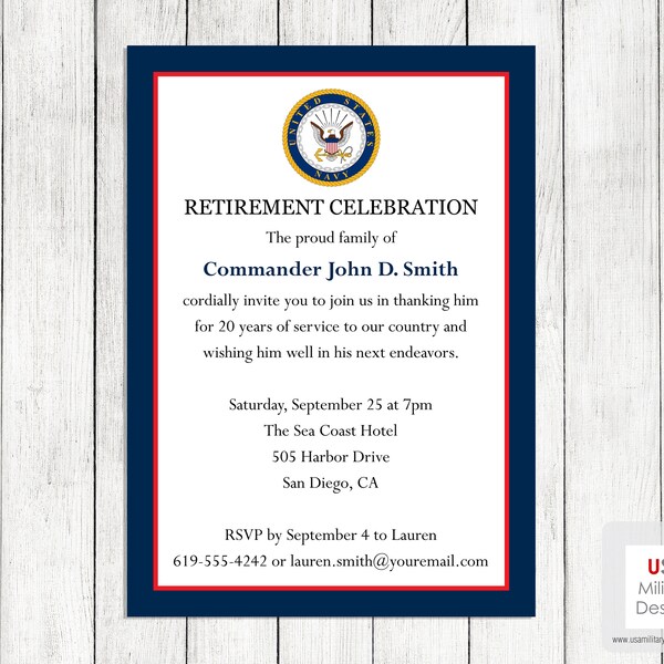 Navy Retirement - Etsy
