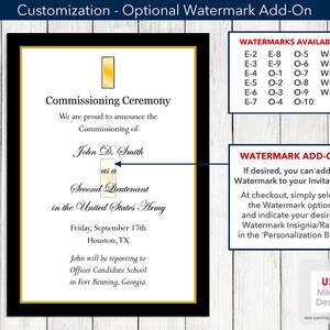 Army Commissioning Announcement, Printable Army Commissioning Ceremony ...
