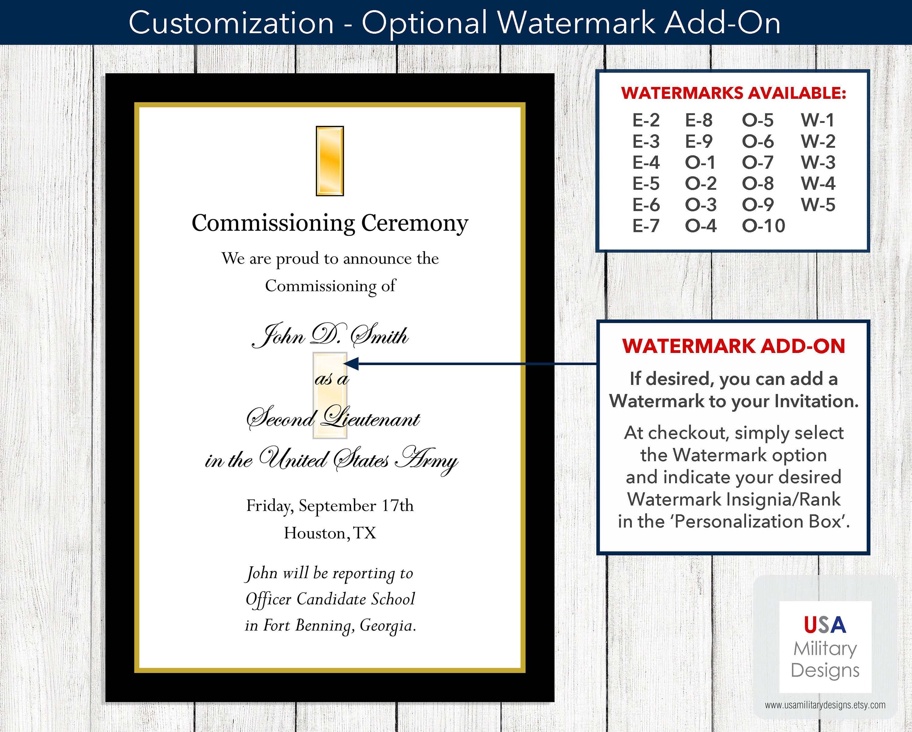 Army Commissioning Announcement, Printable Army Commissioning Ceremony ...