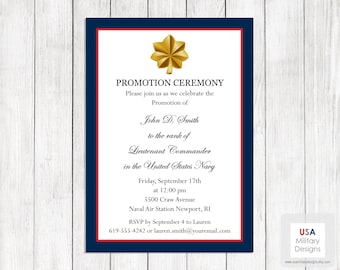 Army Promotion Ceremony Invitation, Printable Army Promotion Invitation ...