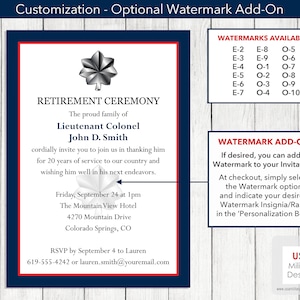 Air Force Retirement Ceremony Invitation, Printable US Air Force ...
