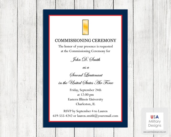 Air Force Commissioning Ceremony Invitation Printable Air - Etsy