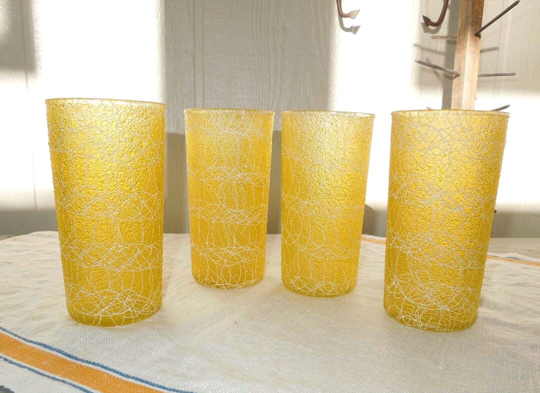 Spaghetti String Tumblers by Color Craft. Set of 4 Bright Yellow ...
