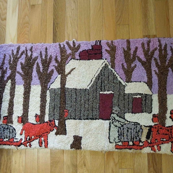 Primitive Hooked Rug - Etsy